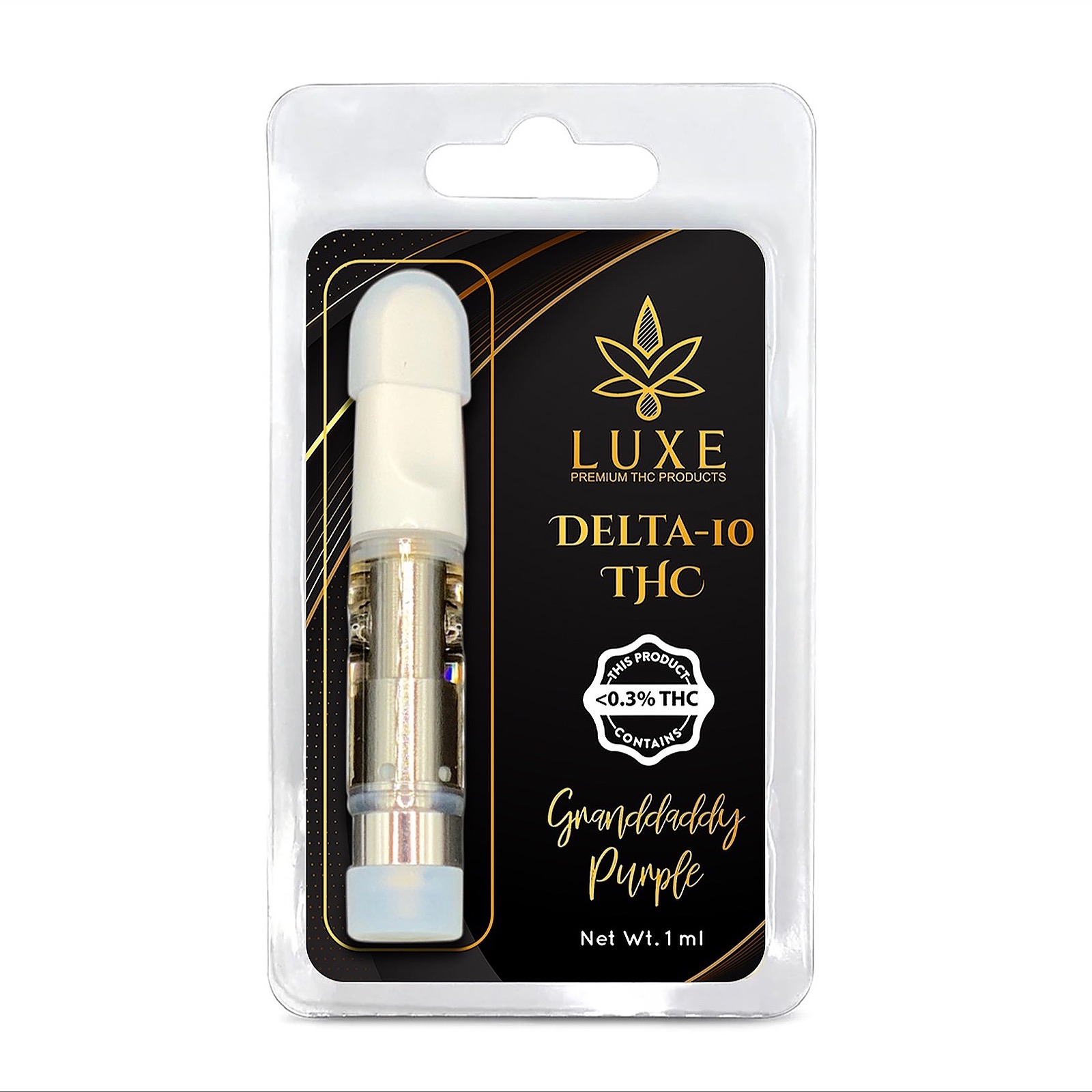 Luxe THC | 25% OFF with code LEAFLY: Delta-10 Vape Cart | Granddaddy Purp | Leafly