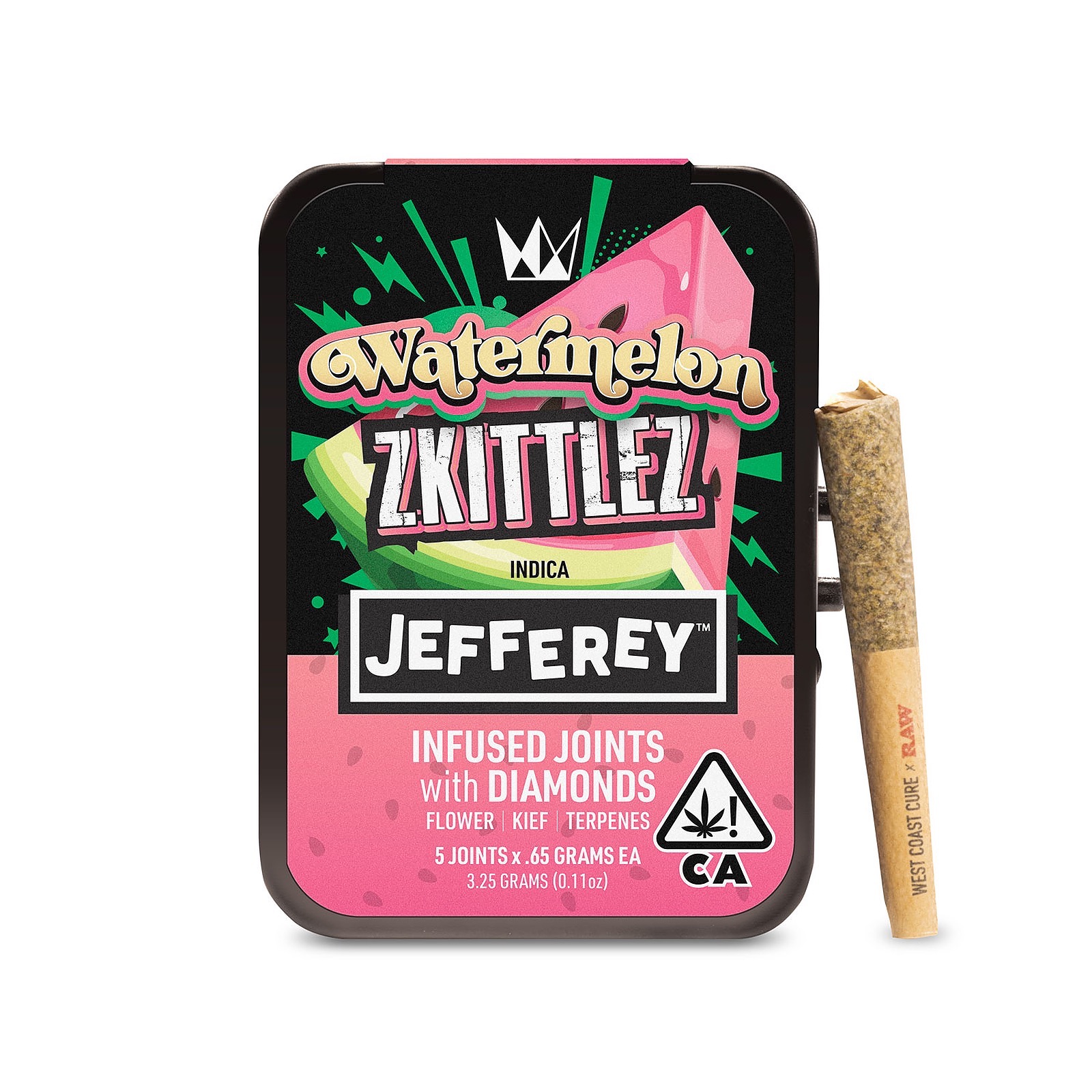 West Coast Cure: Watermelon Zkittlez - Jefferey Infused Joint .65g 5 ...