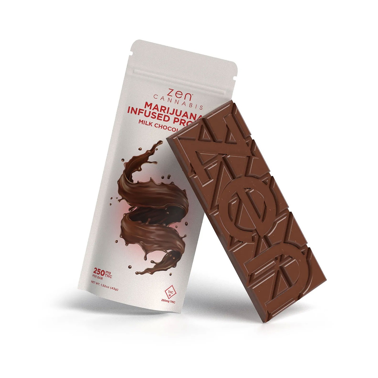 Bison Infused: Zen Cannabis 250mg Milk Chocolate Bar | Leafly
