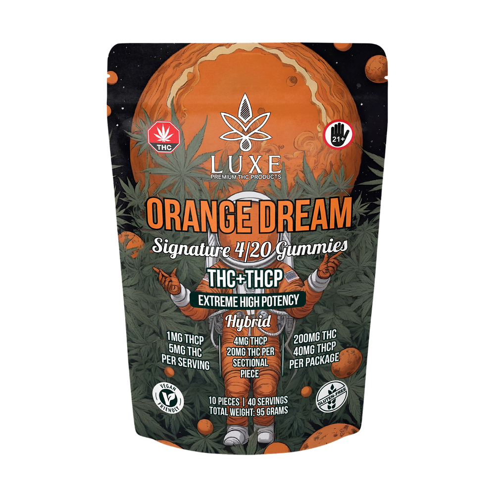 Luxe THC: Orange Dream Signature 420 Gummies | THC+THCP | Leafly