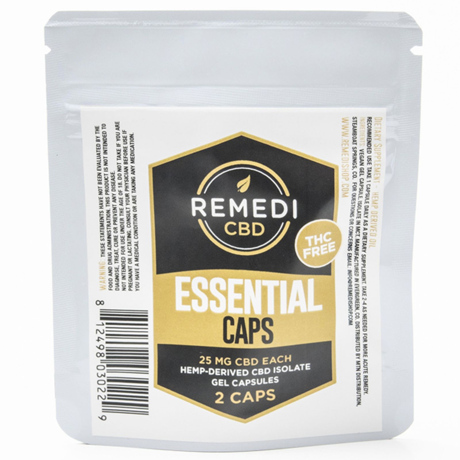Remedi Plus: Remedi CBD Essential Capsules THC Free (2 pack) - 50mg ...