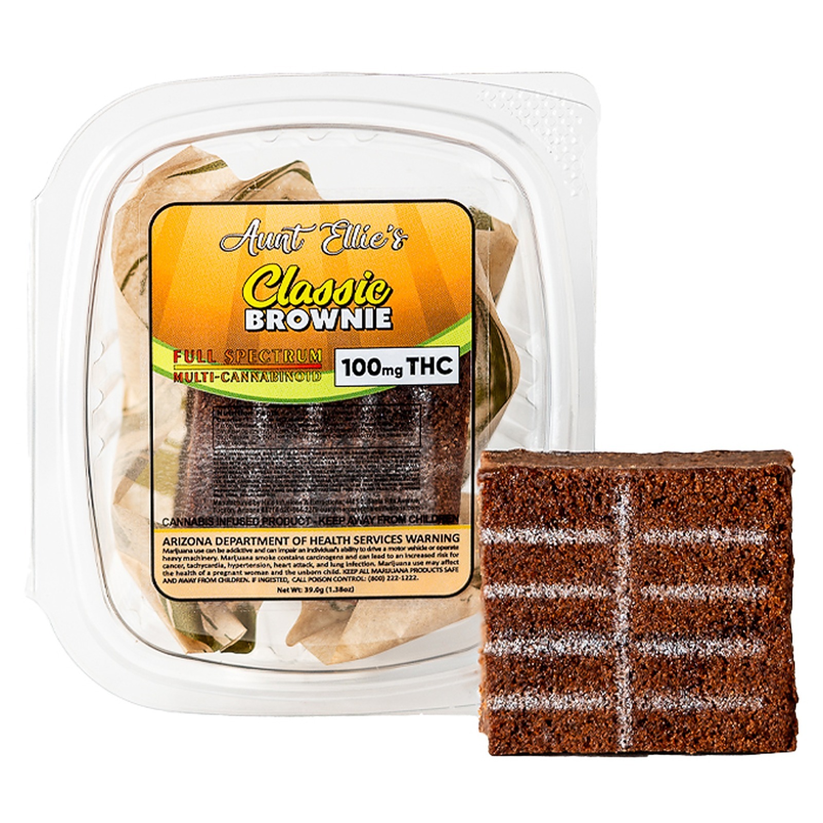 Aunt Ellie's: Aunt Ellie's - Classic Brownie [100mg] | Leafly