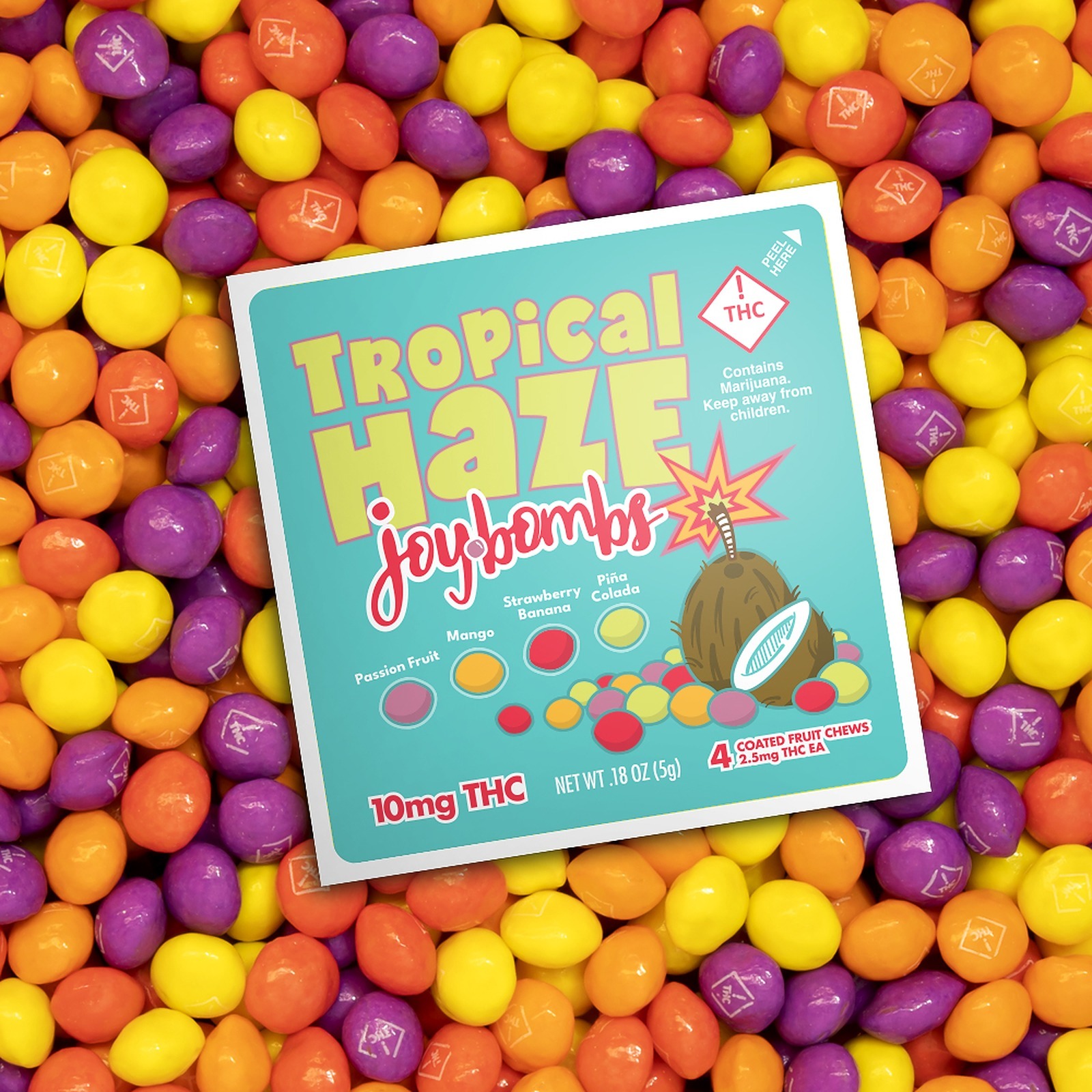 Joyibles: Joy Bombs Sour Fruit (4pk) - 2.5mg THC ea (10mg Total) | Leafly