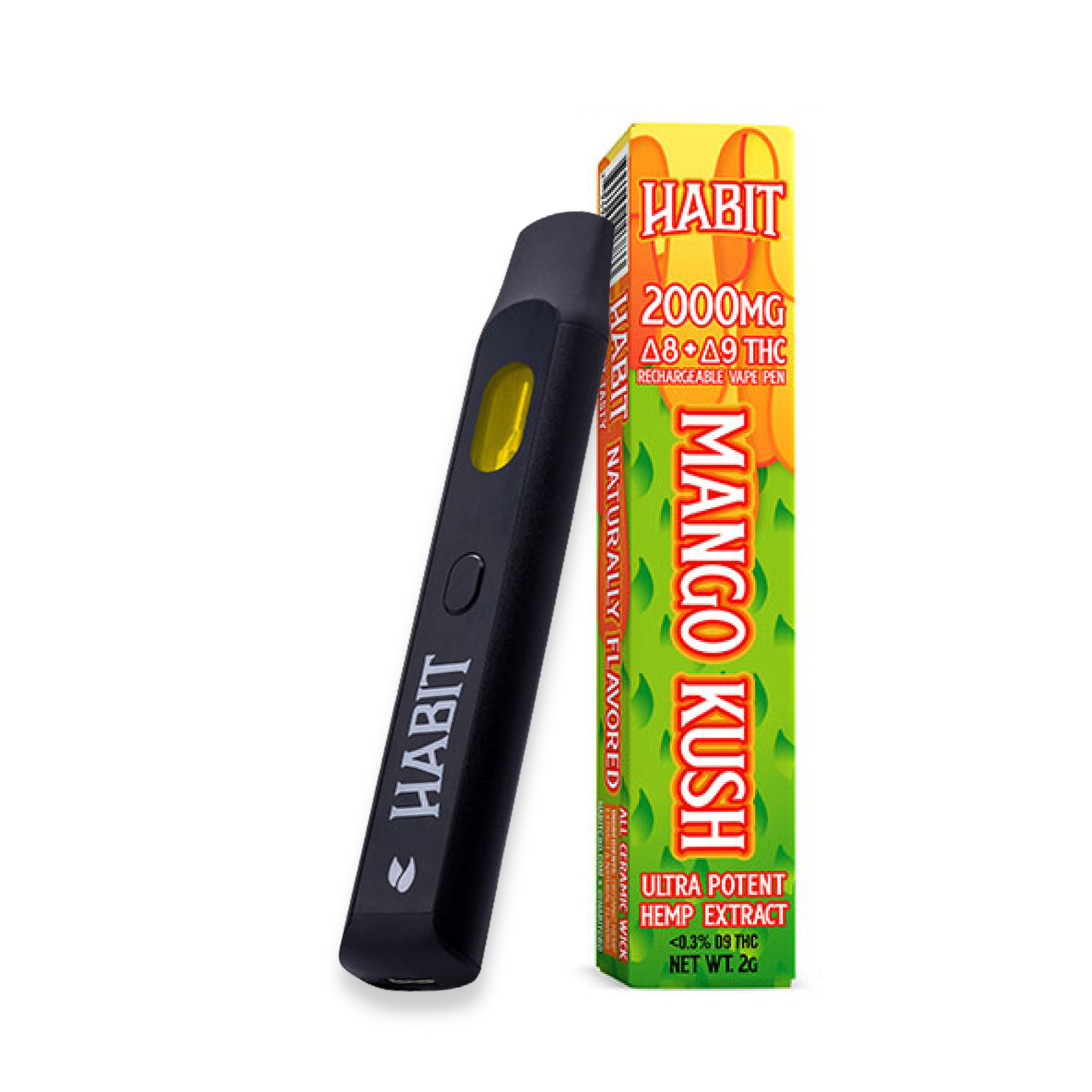 Luxe THC | 25% OFF with code LEAFLY: Mango Kush 2ml D8 + D9 THC Vape Pen | Leafly