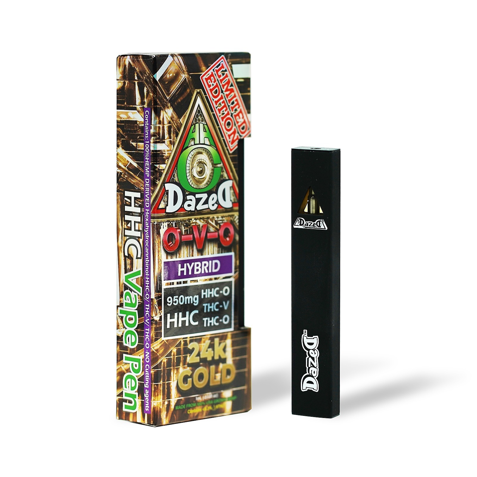 Dazed8 24k Gold Hhc O Thcv Thc O Disposable — 1 Gram Leafly