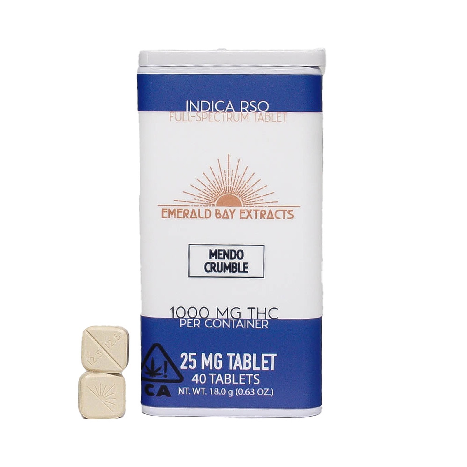 Emerald Bay Extracts: Mendo Crumble RSO Tablet [25mg] (1000mg Package ...