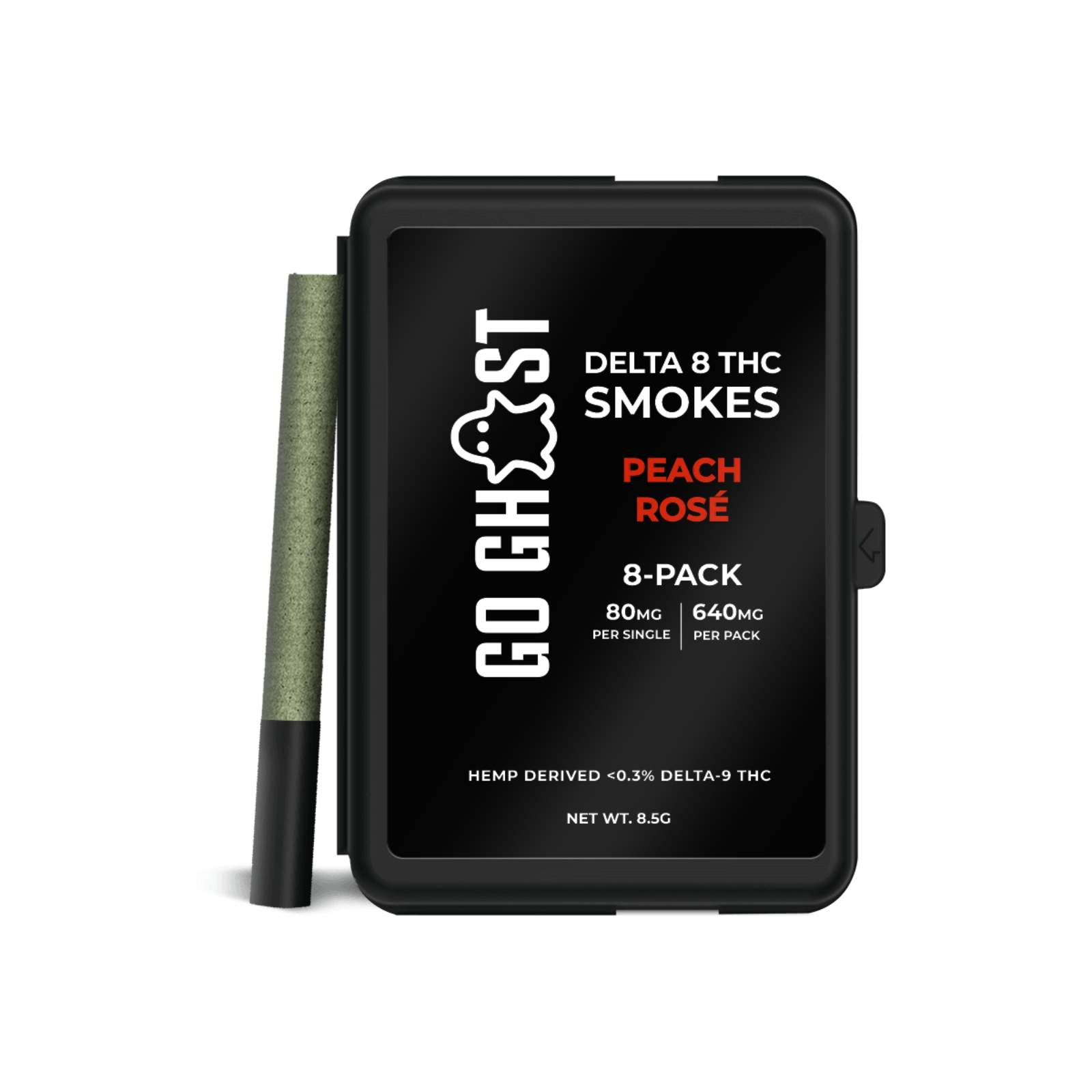 Go Ghost Hemp: Peach Rosé Delta 8 THC Smokes | Leafly