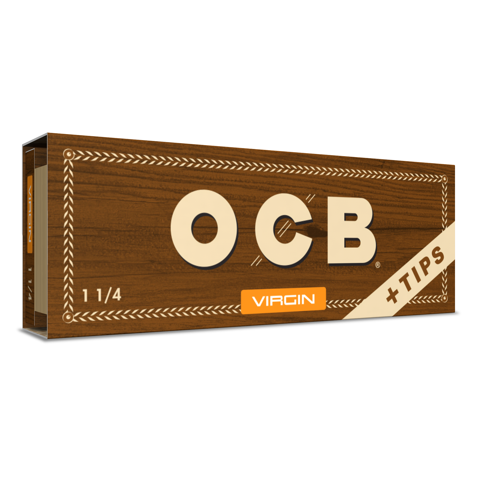 OCB Rolling Papers & Cones: OCB Virgin Unbleached Papers + Tips - 1-1/4 ...