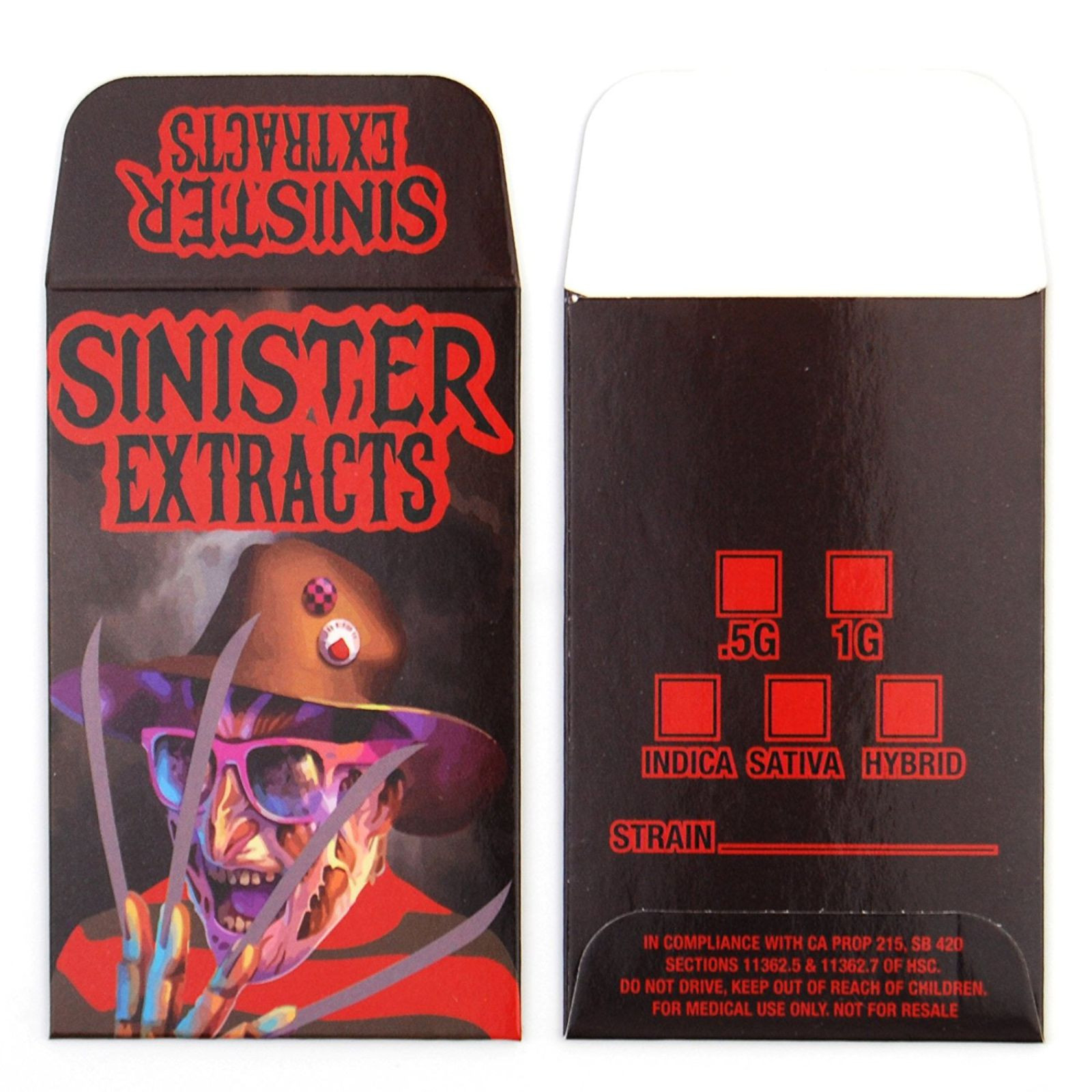 Shatter Labels: SINISTER EXTRACTS Freddy Shatter Labels Glossy Wax Coin ...