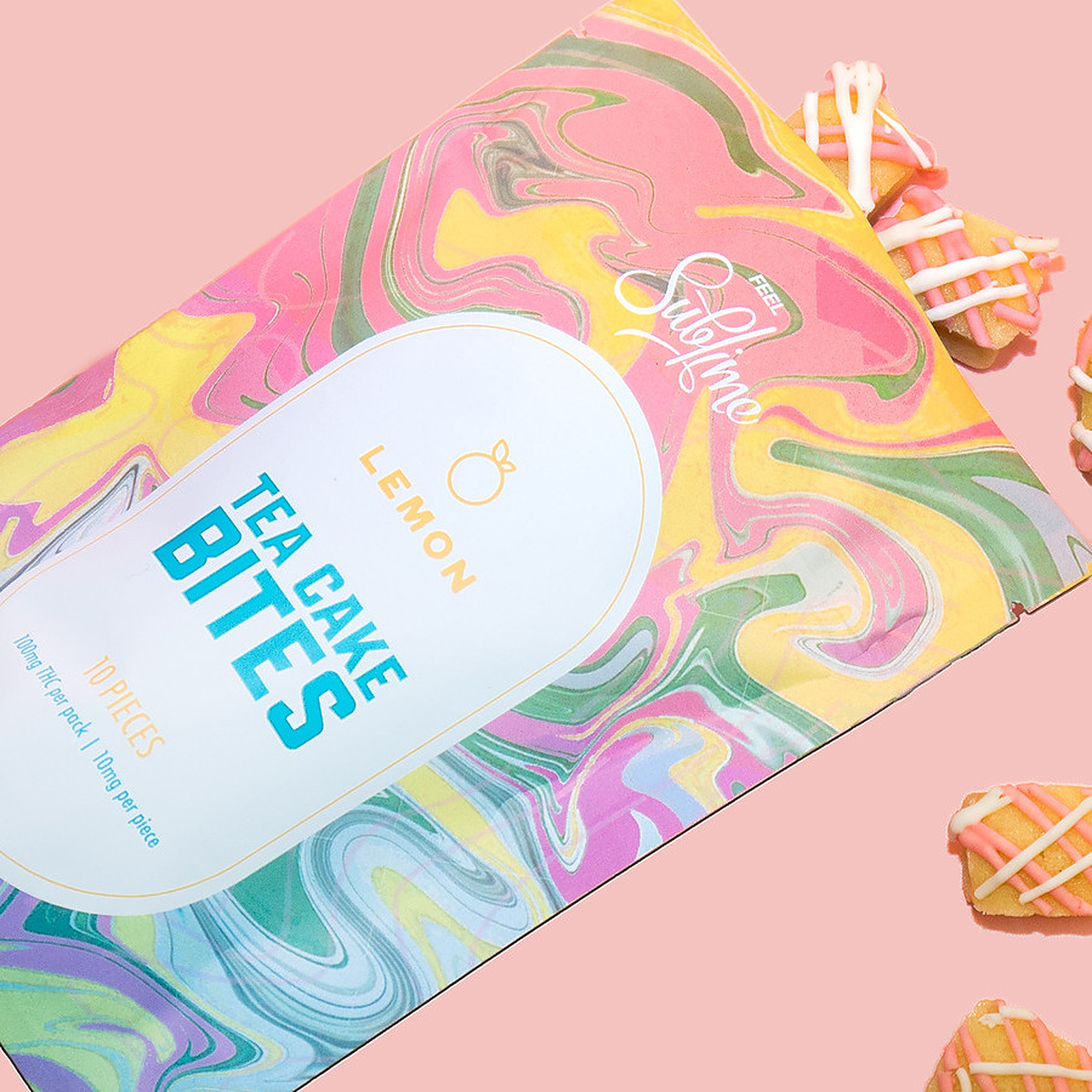 Sublime Brands: Lemon Tea Cake Bites (100mg THC) | Leafly