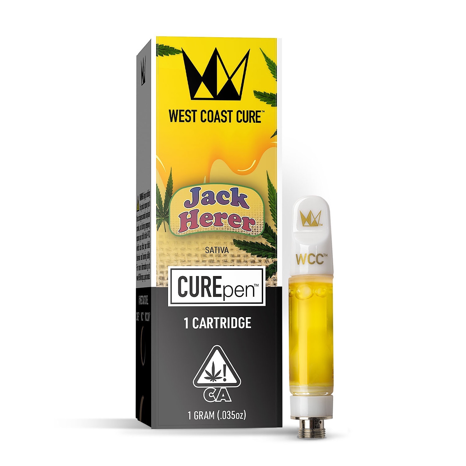 West Coast Cure: Jack Herer CUREpen Cartridge - 1g | Leafly