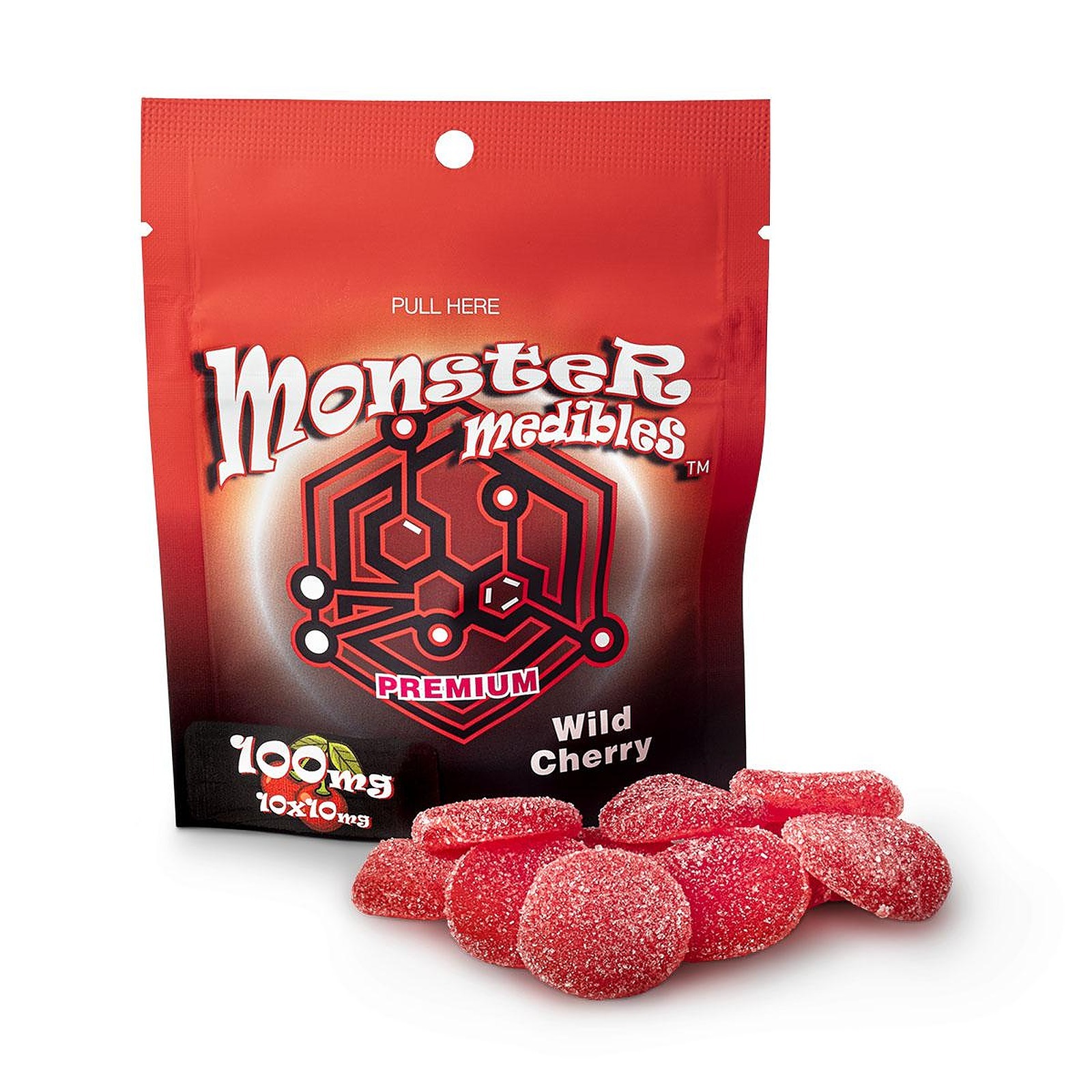 Monster Xtracts: (REC) Wild Cherry 10x10 Gummies - Monster X | Leafly