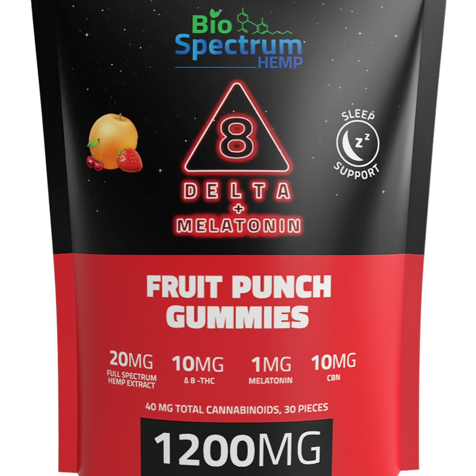 BioSpectrum Hemp: Delta 8-THC w/ melatonin Night Time-1200mg | Leafly