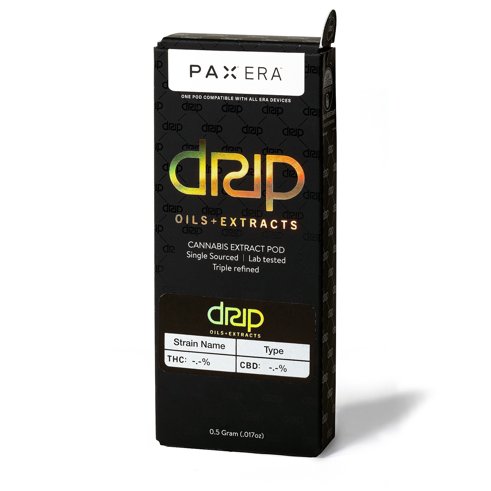 DRIP Oils + Extracts: PAX Pod Cartridge Distillate 500mg Larry OG | Leafly