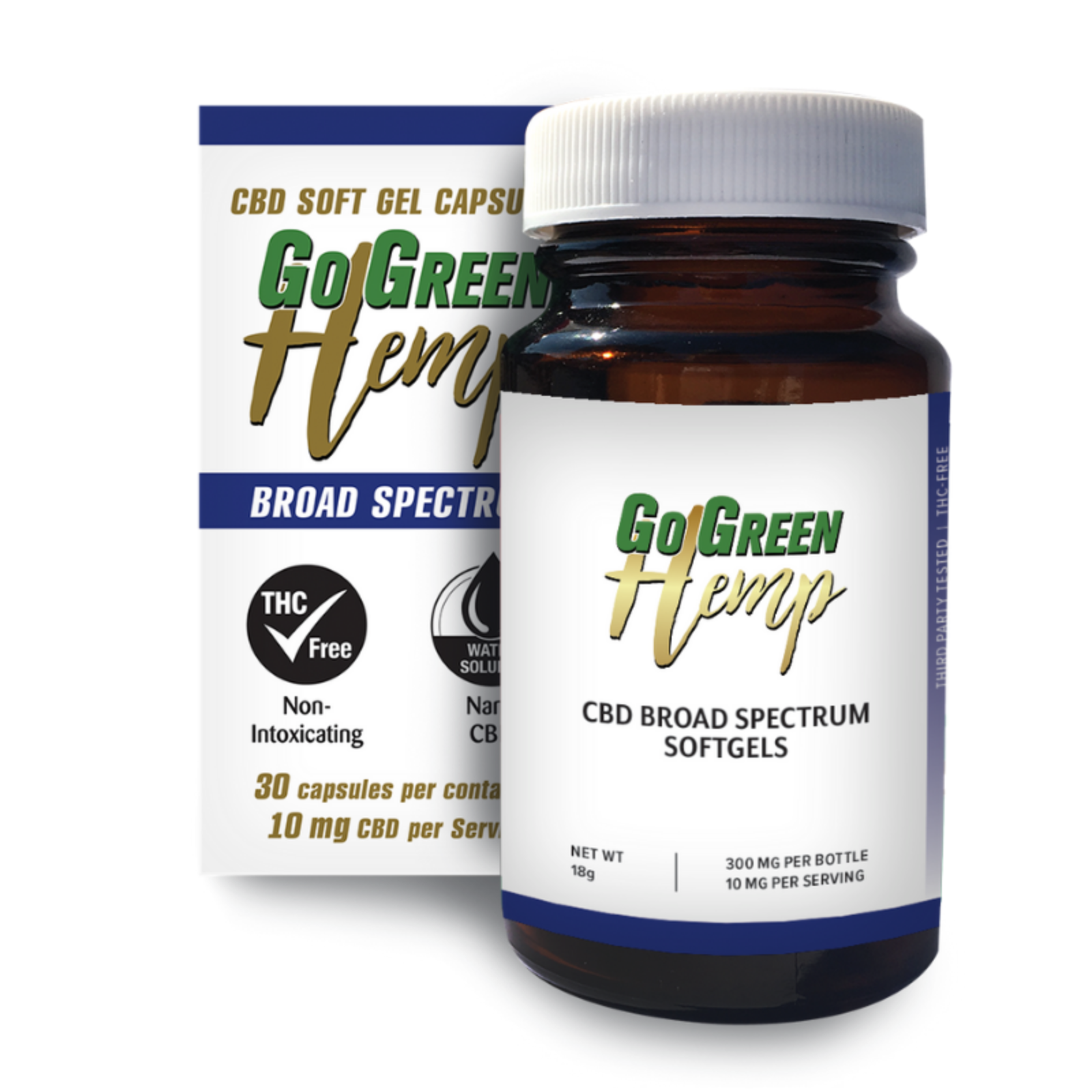 GoGreen Hemp CBD: GoGreen CBD Hemp Oil Gel Capsules 10mg (30 capsules ...