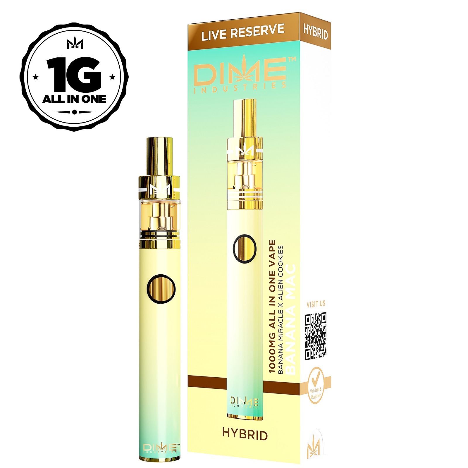 Dime Industries: Banana Mac 1000mg All In One Device | Leafly