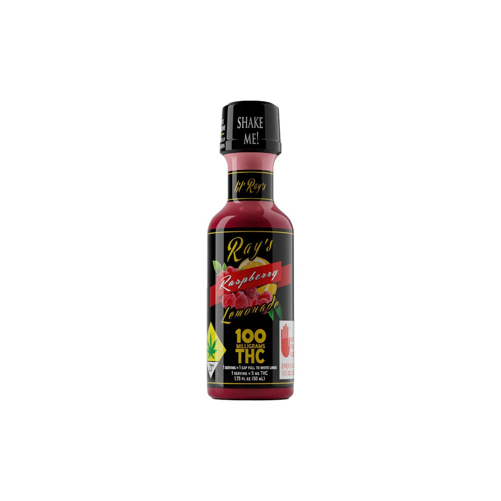 Ray's Lemonade: Raspberry lil' Ray's Lemonade 100mg THC | Leafly