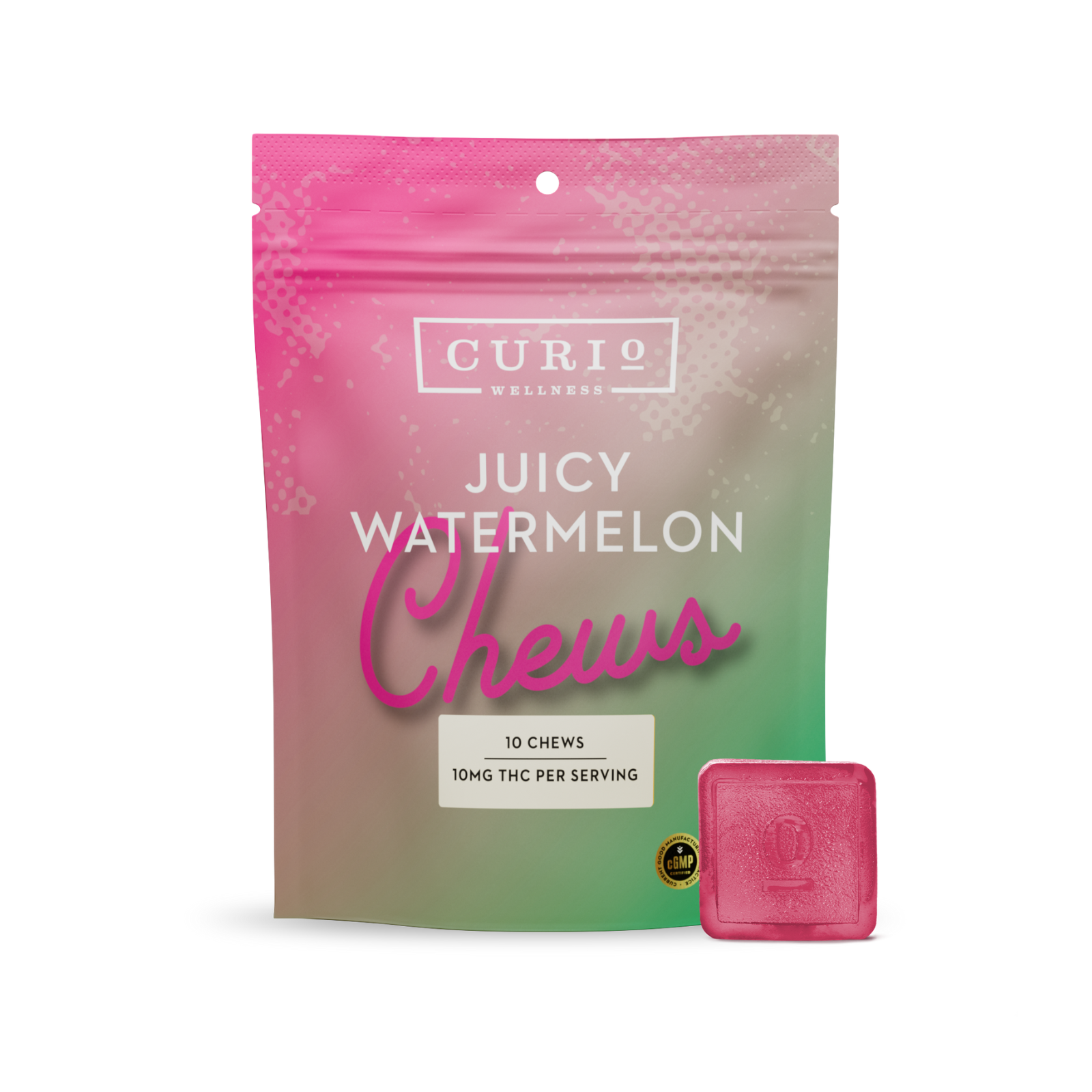 Curio Wellness: Juicy Watermelon Chews | 100mg | 10pk | Leafly