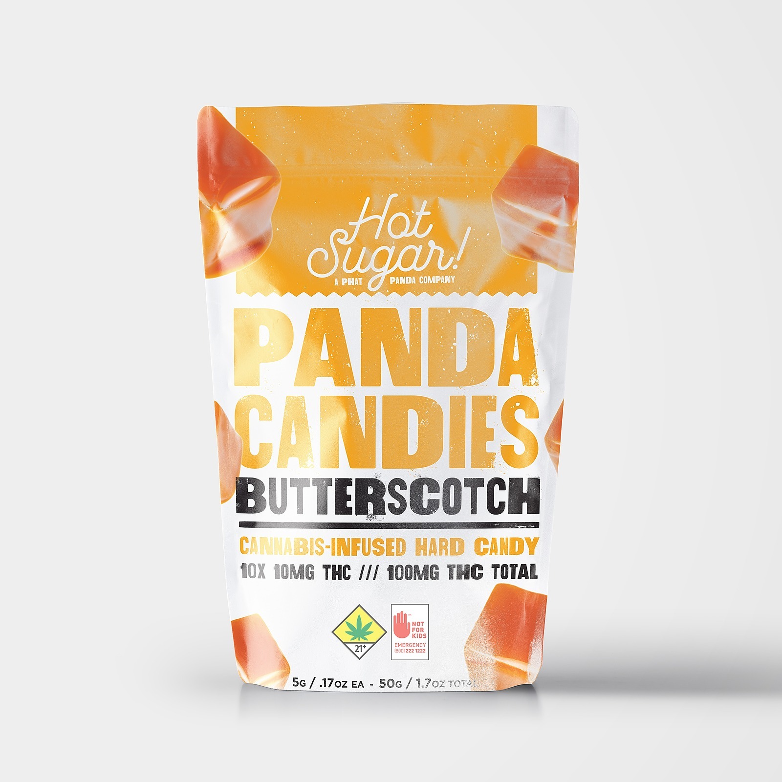 Hot Sugar! by Grow Op Farms: Butterscotch Panda Candies 100mg 10-pack ...