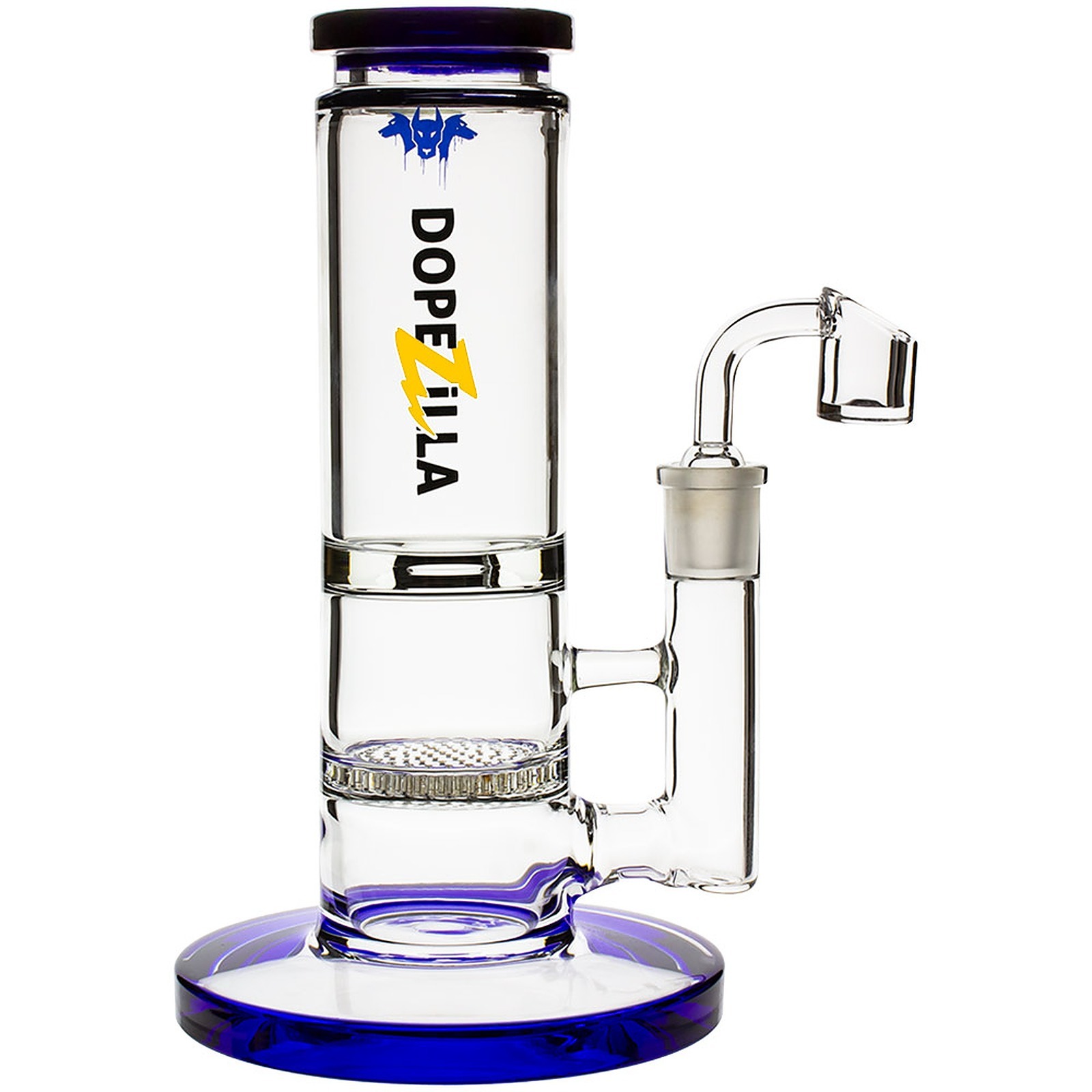 Waterbeds 'n' Stuff: Dopezilla 8" Cerberus Dab Rig Dark Blue | Leafly
