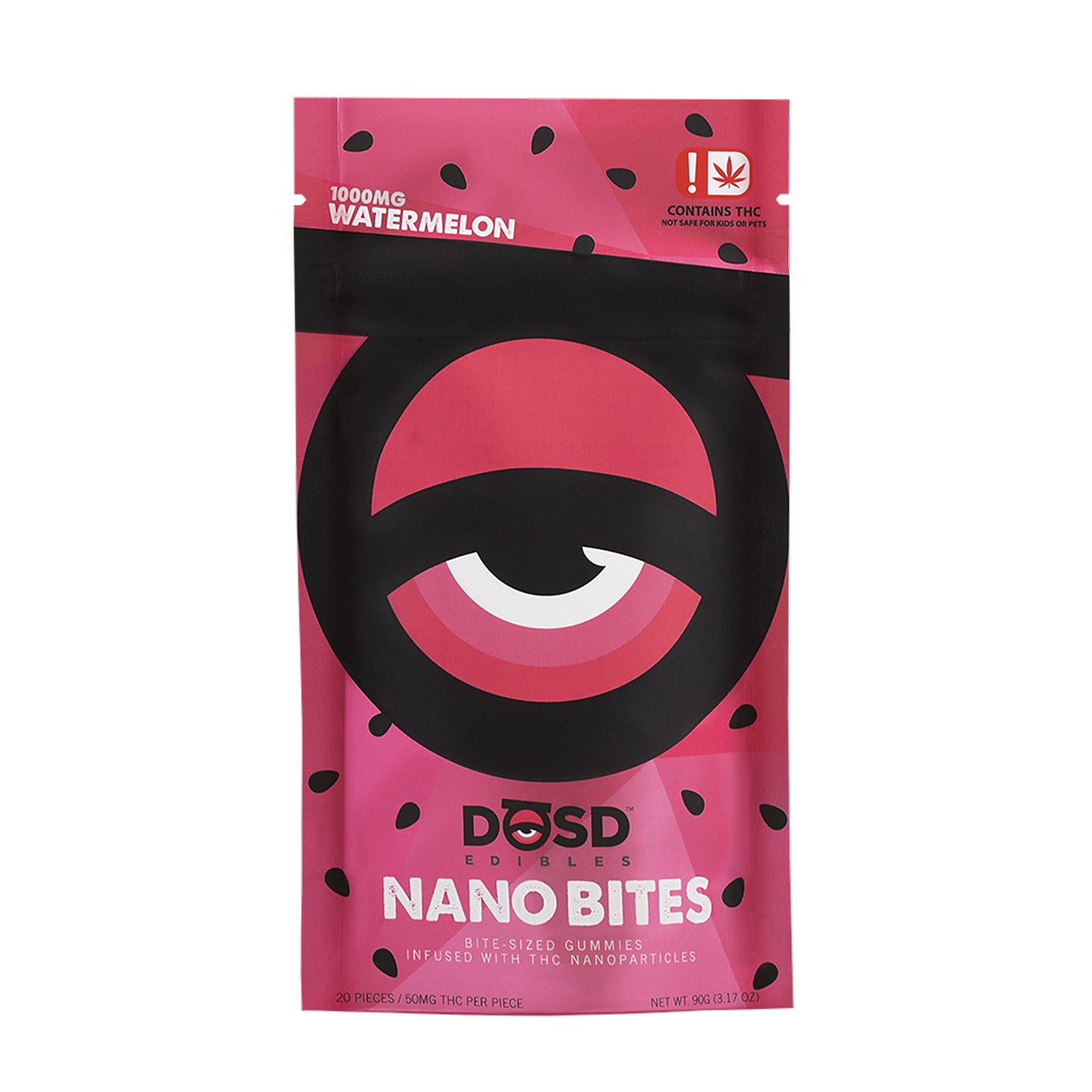 DŌSD Edibles: Nano Bites - Watermelon 1000mg (Hybrid) | Leafly