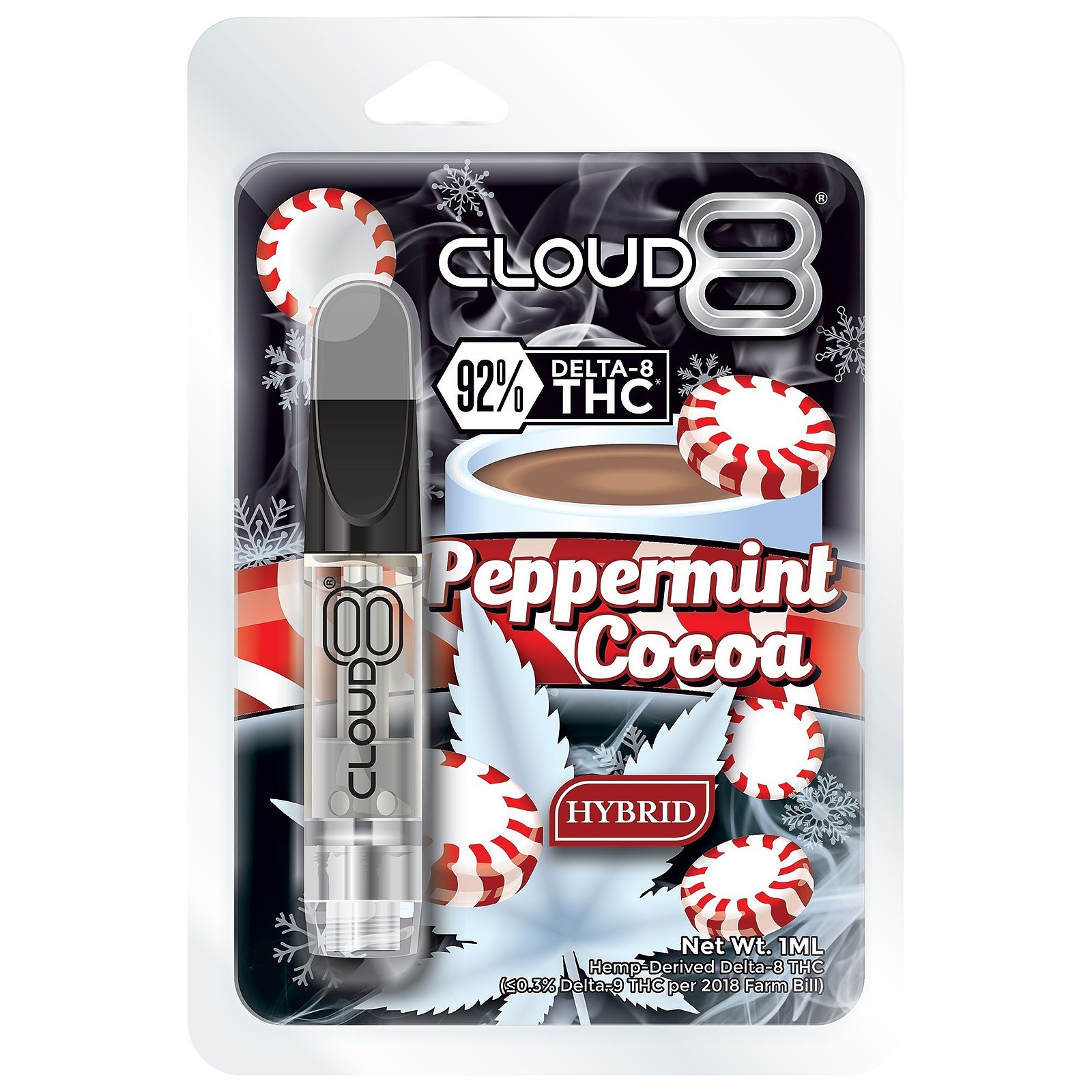 Cloud 8 Delta-8 THC: Cloud 8 - Delta 8 - Peppermint Cocoa - 1ML Cartridge | Leafly