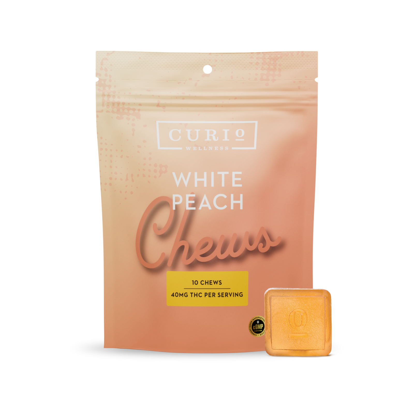 Curio Wellness: White Peach Chews | 400mg | 10pk | Leafly