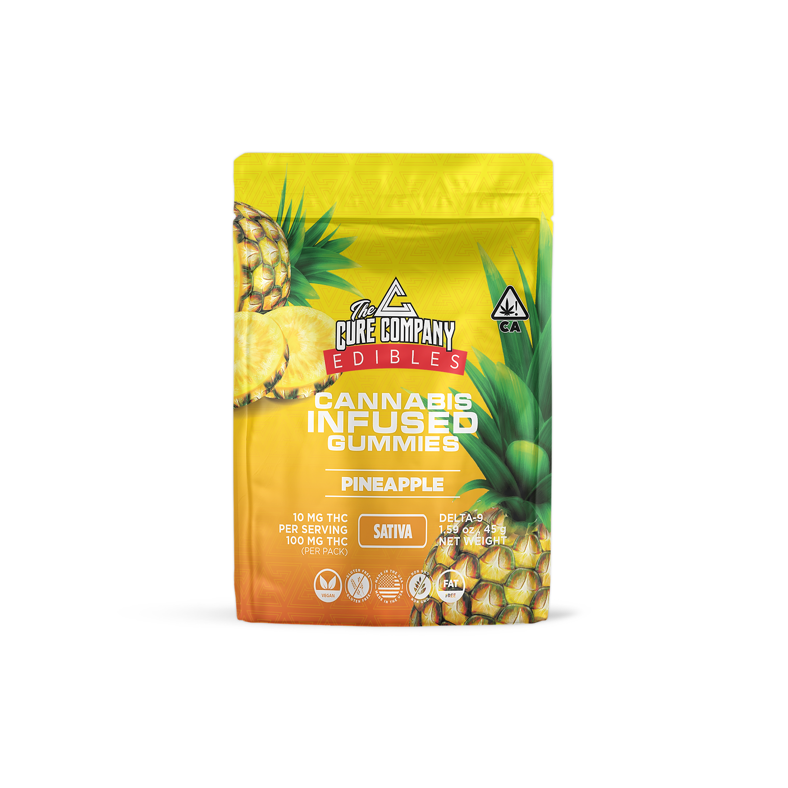 The Cure Company: Pineapple Edible | 100mg | Leafly