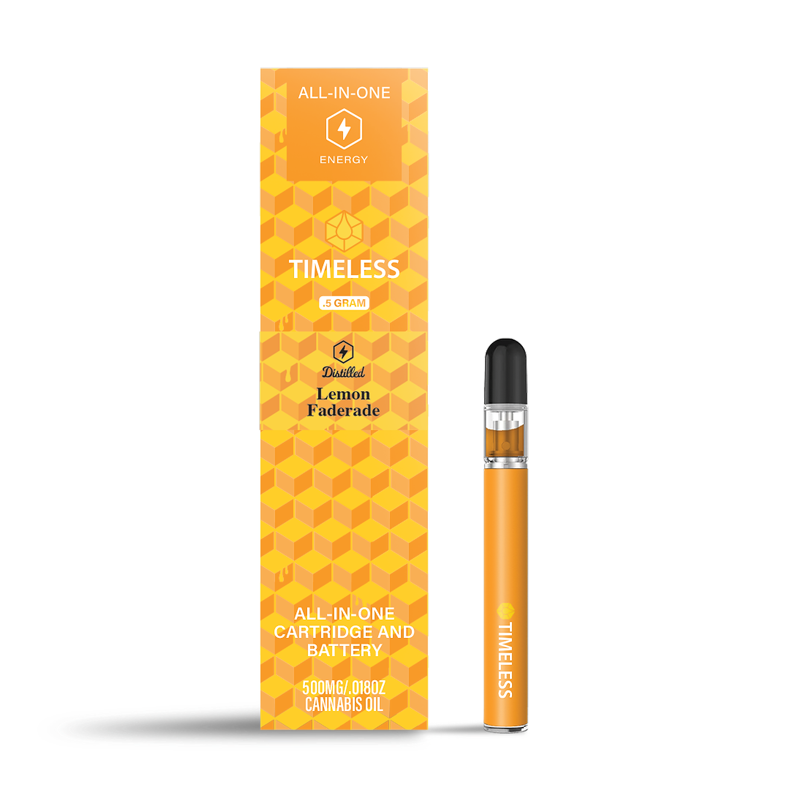 Timeless Vapes: Timeless Lemon Faderade All-in-One 500mg (Energy) | Leafly