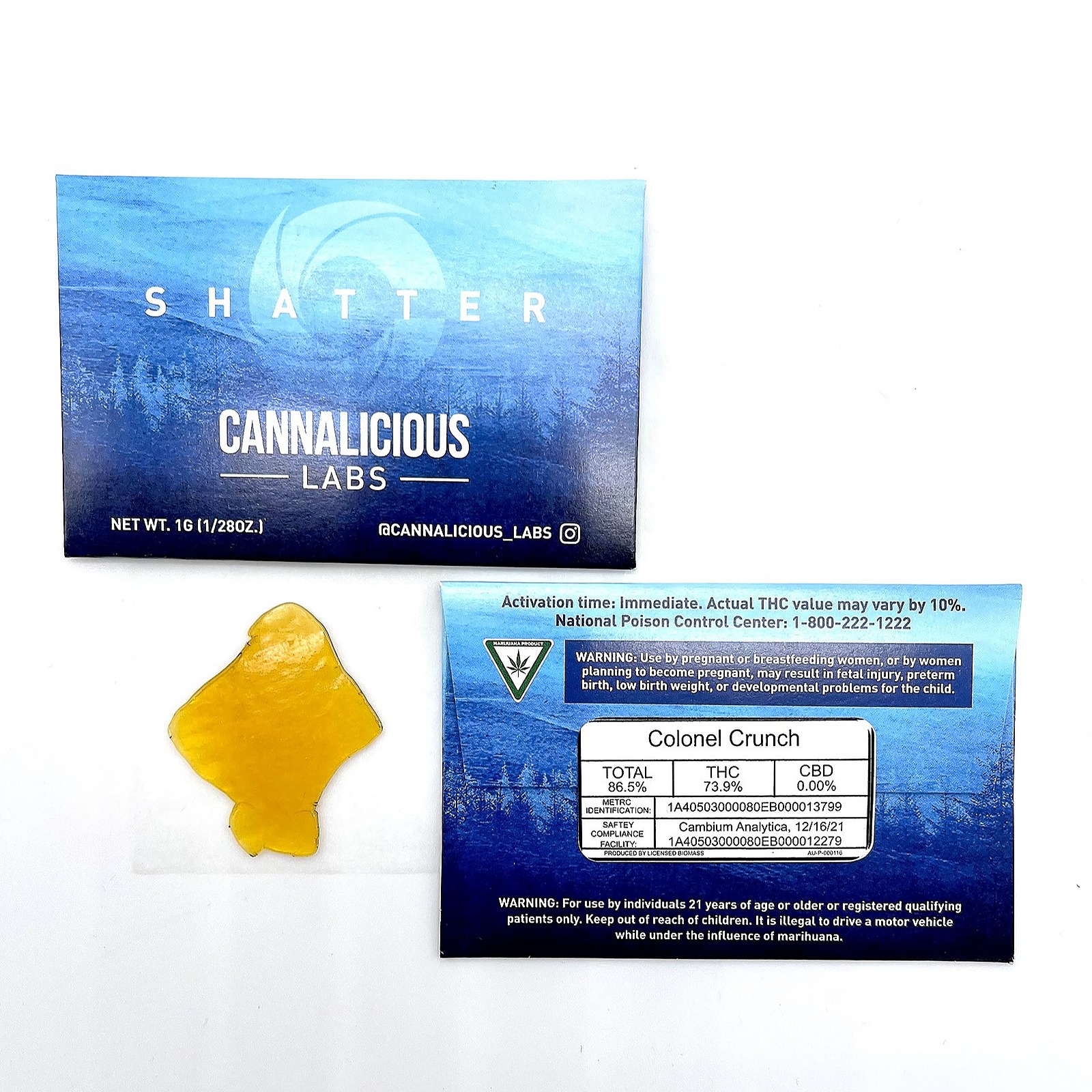 Cannalicious Labs: Colonel Crunch Shatter | Leafly