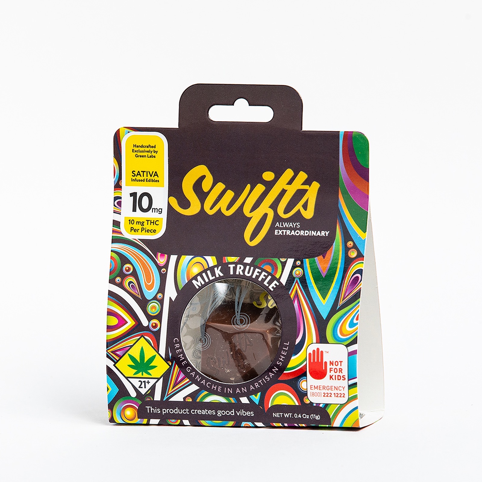 Swifts Coastal Confectionery: Milk Chocolate Truffle (Sativa) 10mg ...