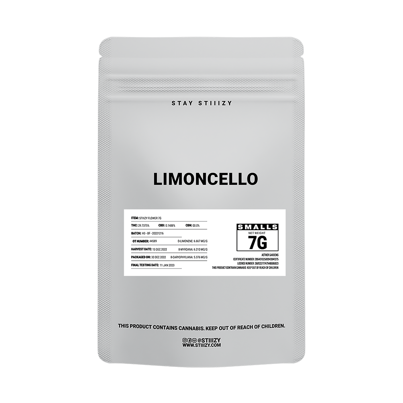 STIIIZY: LIMONCELLO - WHITE LABEL 7G | Leafly