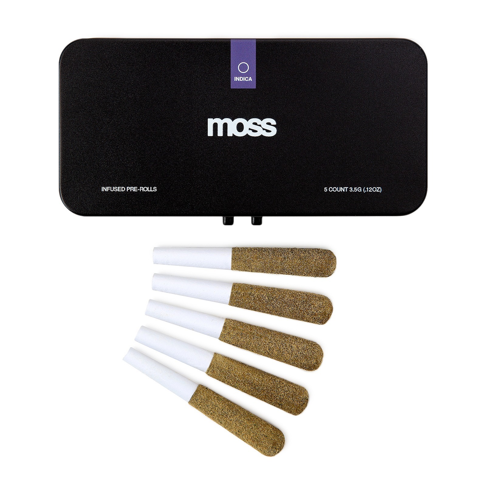MOSS: 5pk Infused Pre-Rolls 3.5g - Indica Blend | Leafly