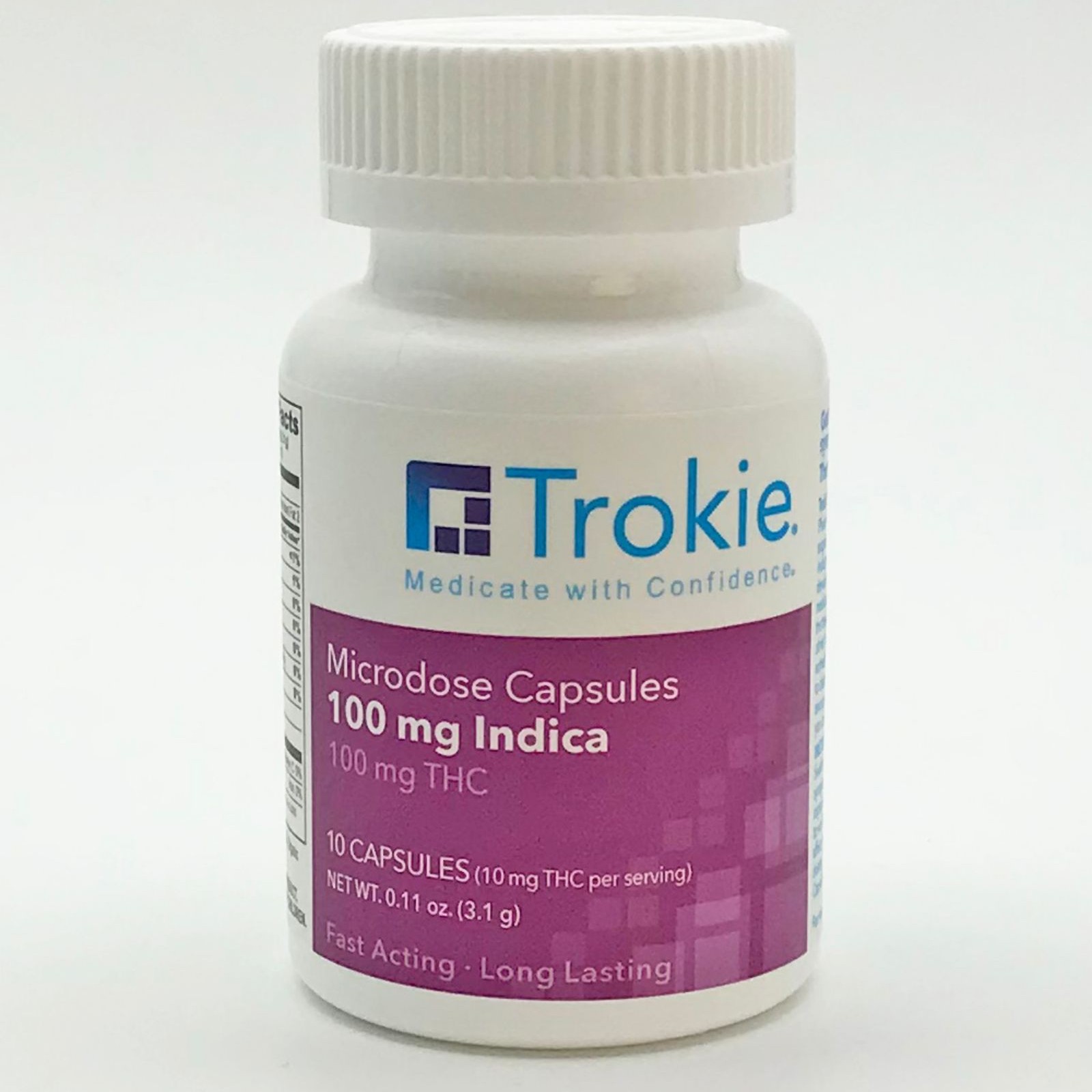 Trokie: Indica Microdose THC Capsules 100mg | Leafly