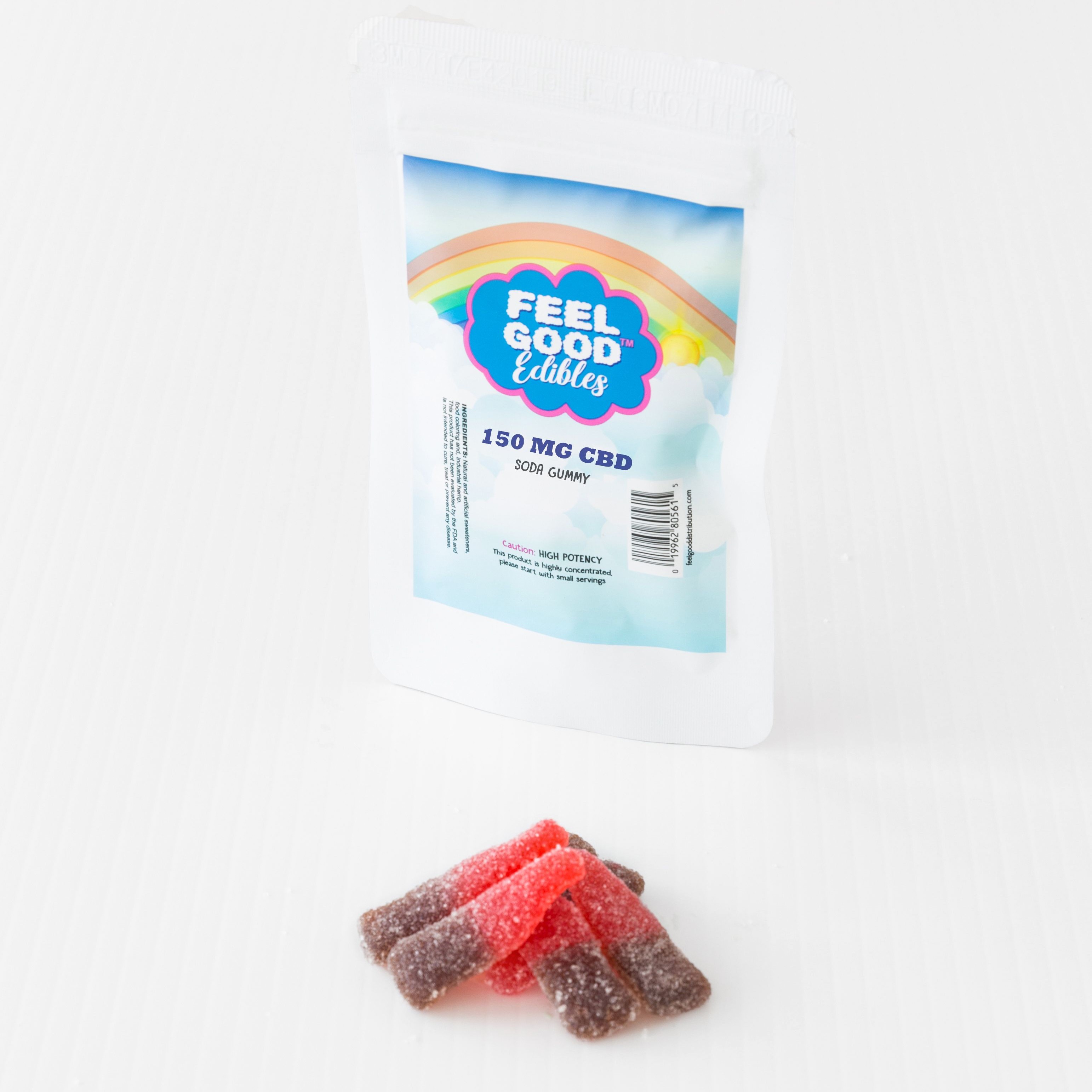 Feel Good Edibles: 150mg CBD Soda Gummy | Leafly