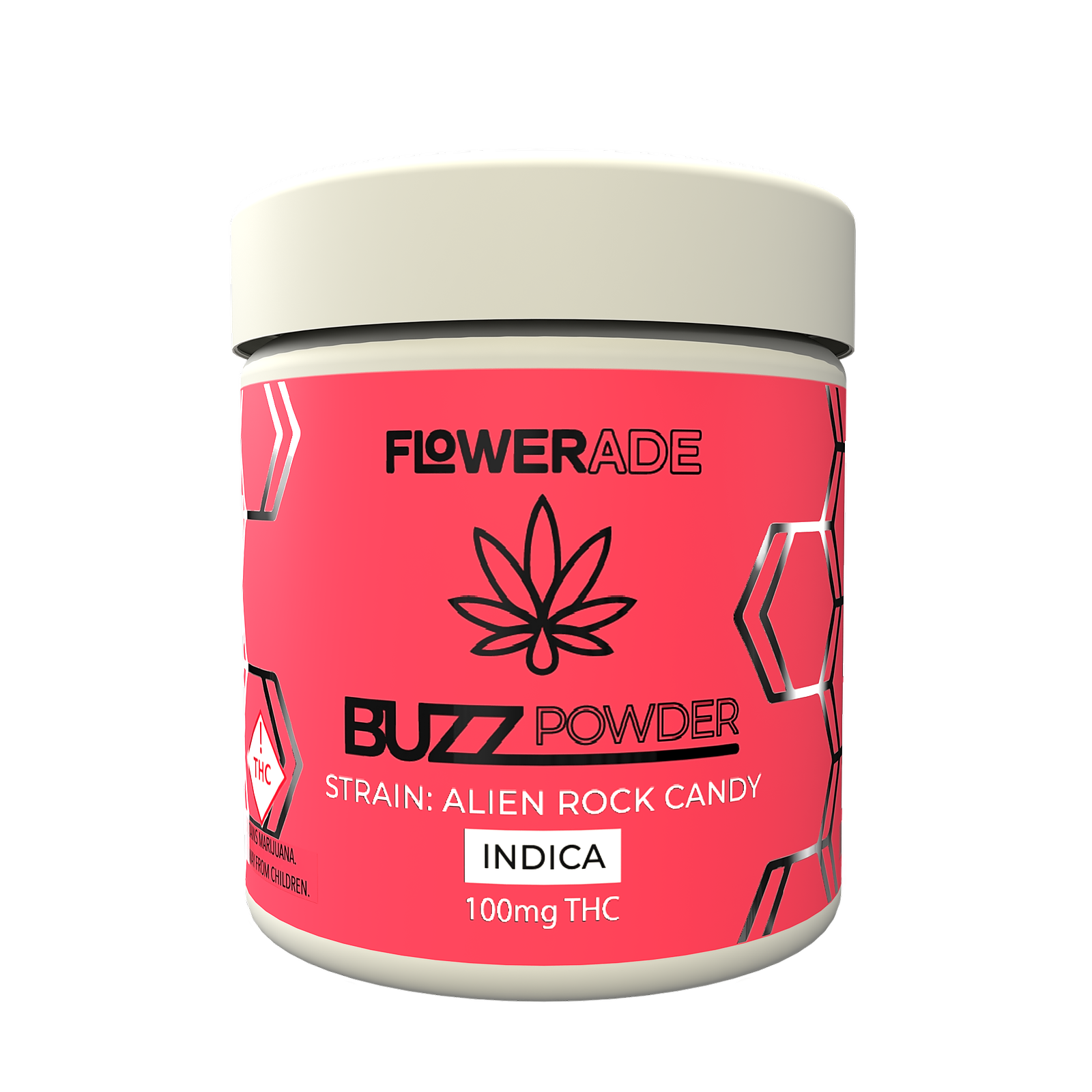 Flowerade: Buzz Powder - Indica - 100mg | Leafly