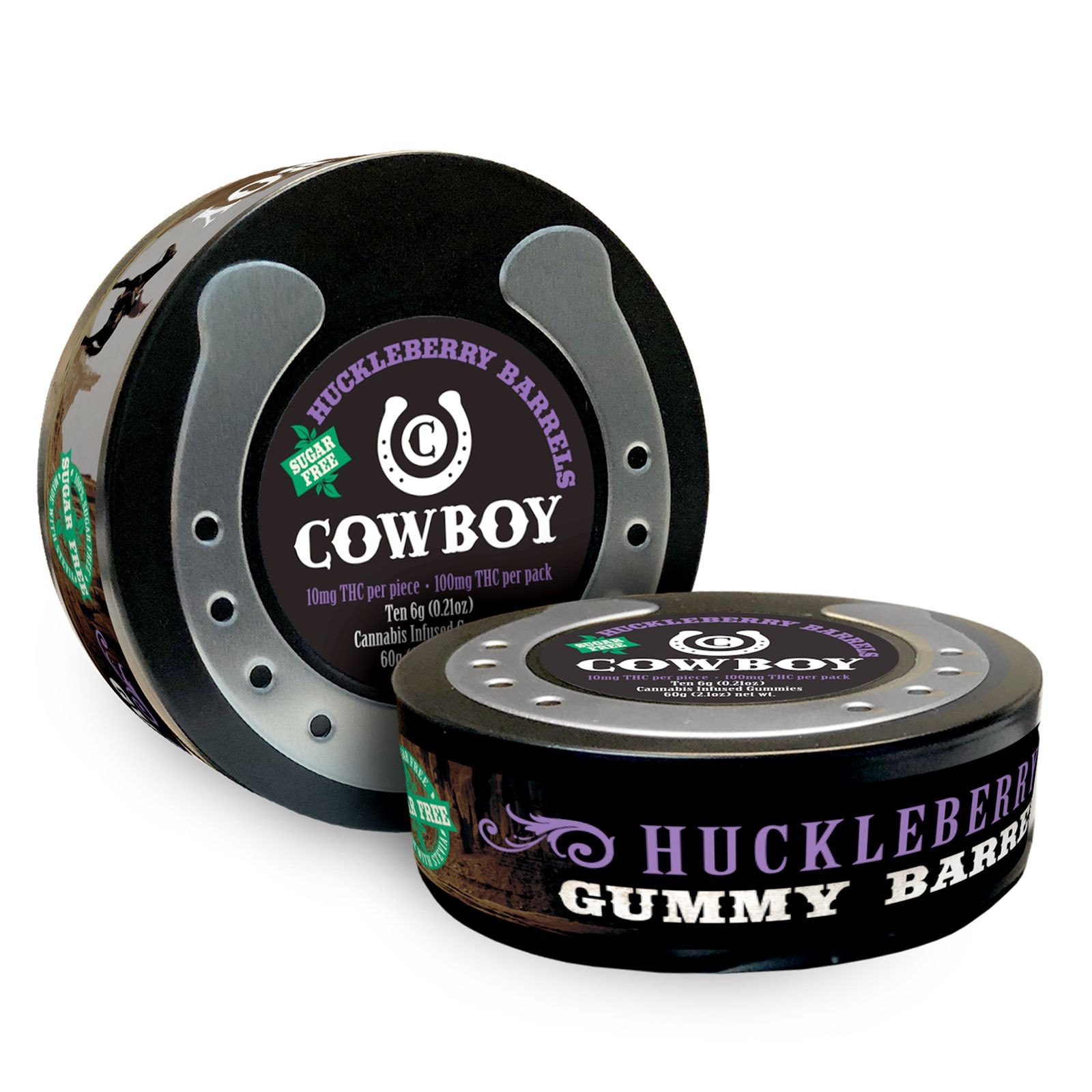 Cowboy Cannabis: Cowboy Gummy Barrels - Sugar Free Huckleberry | Leafly