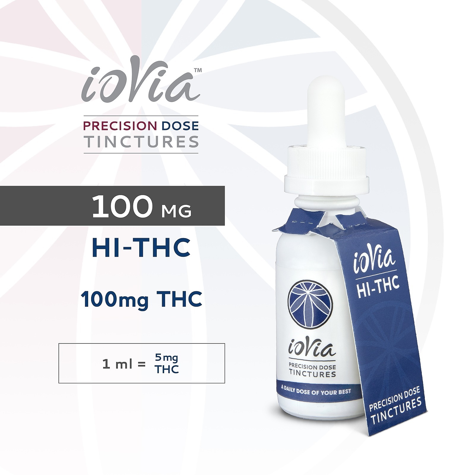 ioVia CBD & THC Solutions: ioVia™ Precision Dose Tincture HI-THC (100mg) | Leafly