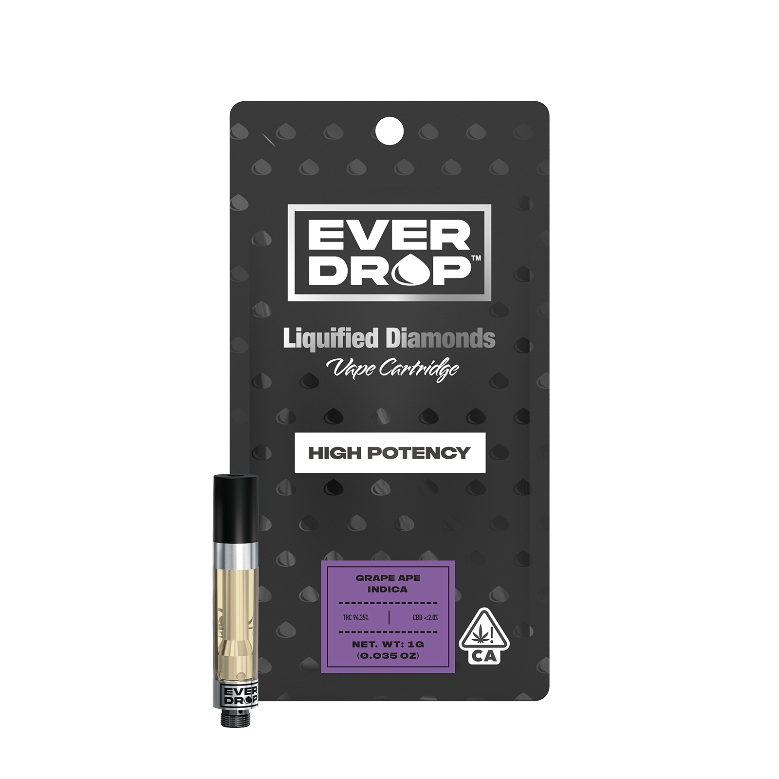 EverDrop: 1.0g Grape Ape Liquified Diamonds Vape Cartridge | Leafly