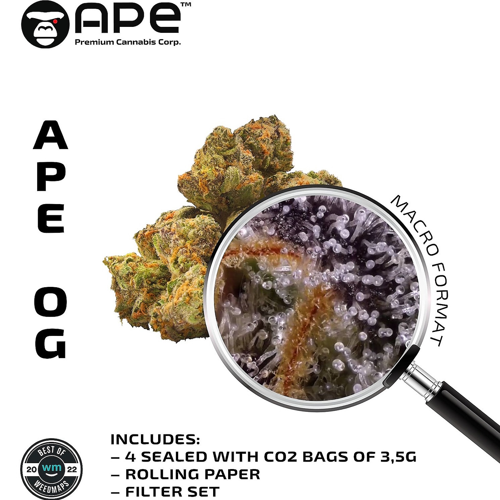 APE Premium Cannabis Corp.: Ape Og - 1/2oz 14g | Leafly