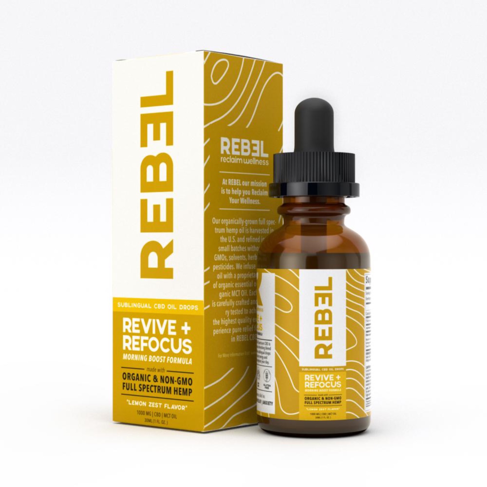 Rebel CBD: 1000MG MORNING BOOST LEMON | Leafly