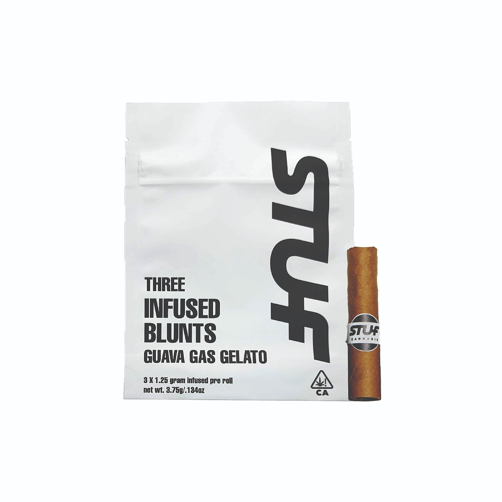 Stuf Cannabis: Guava Gas Gelato Three Infused Blunts (3 x 1.25g) | Leafly