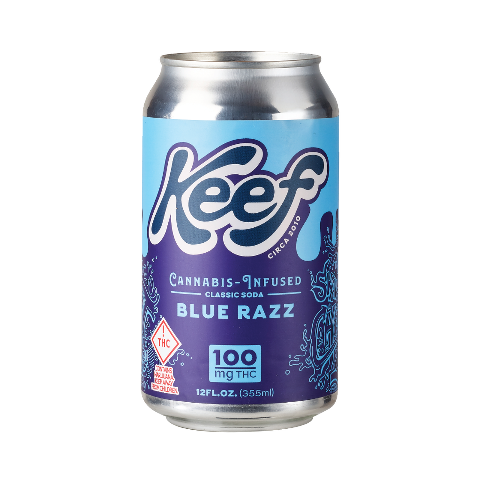 Keef Brands: Keef Classic Soda - Blue Razz 100mg | Leafly