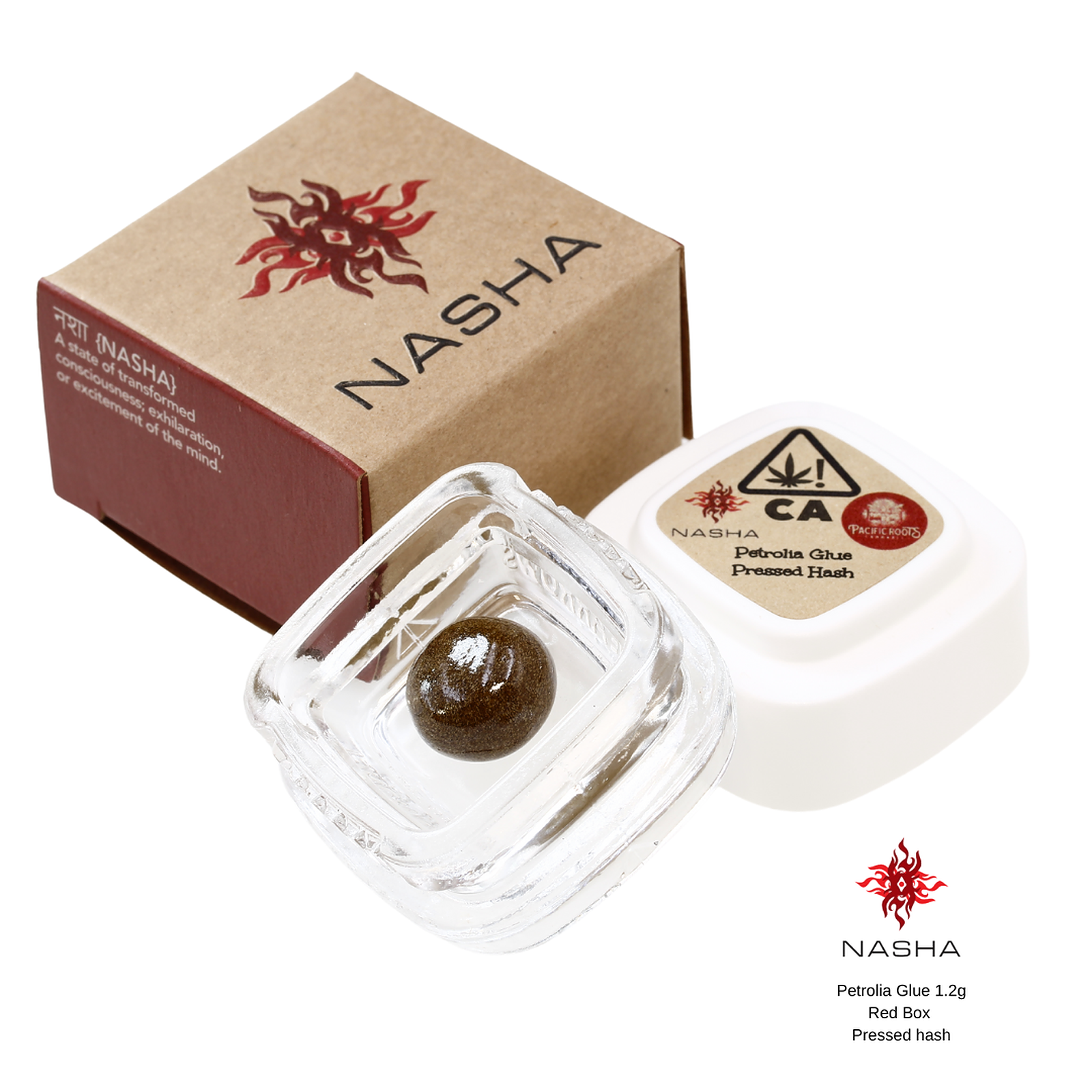 NASHA: Petrolia Glue 1.2g Red Unpressed Hash (Pacific Roots Farm) | Leafly