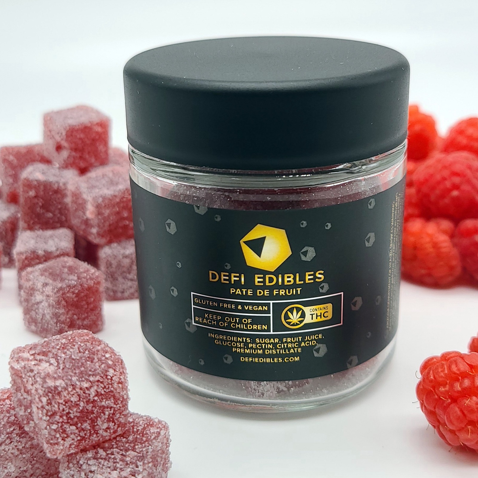 Defi Edibles: Raspberry Gummies 100mg 10-pack | Leafly