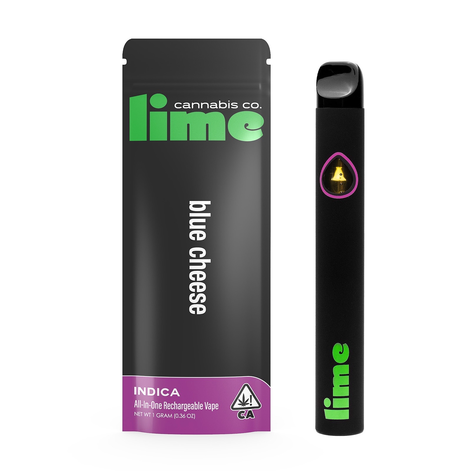 Lime: Indica (1g Premium All-In-One Vape) | Blue Cheese | Leafly
