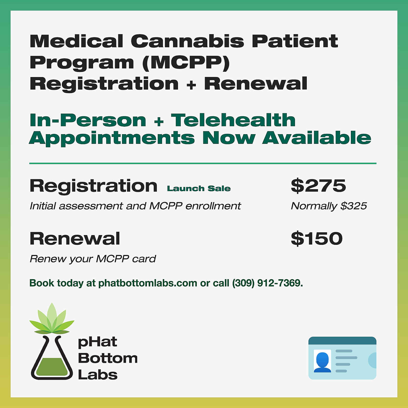 pHat Bottom Labs: Illinois and Iowa MCPP Registration & Renewal | Leafly