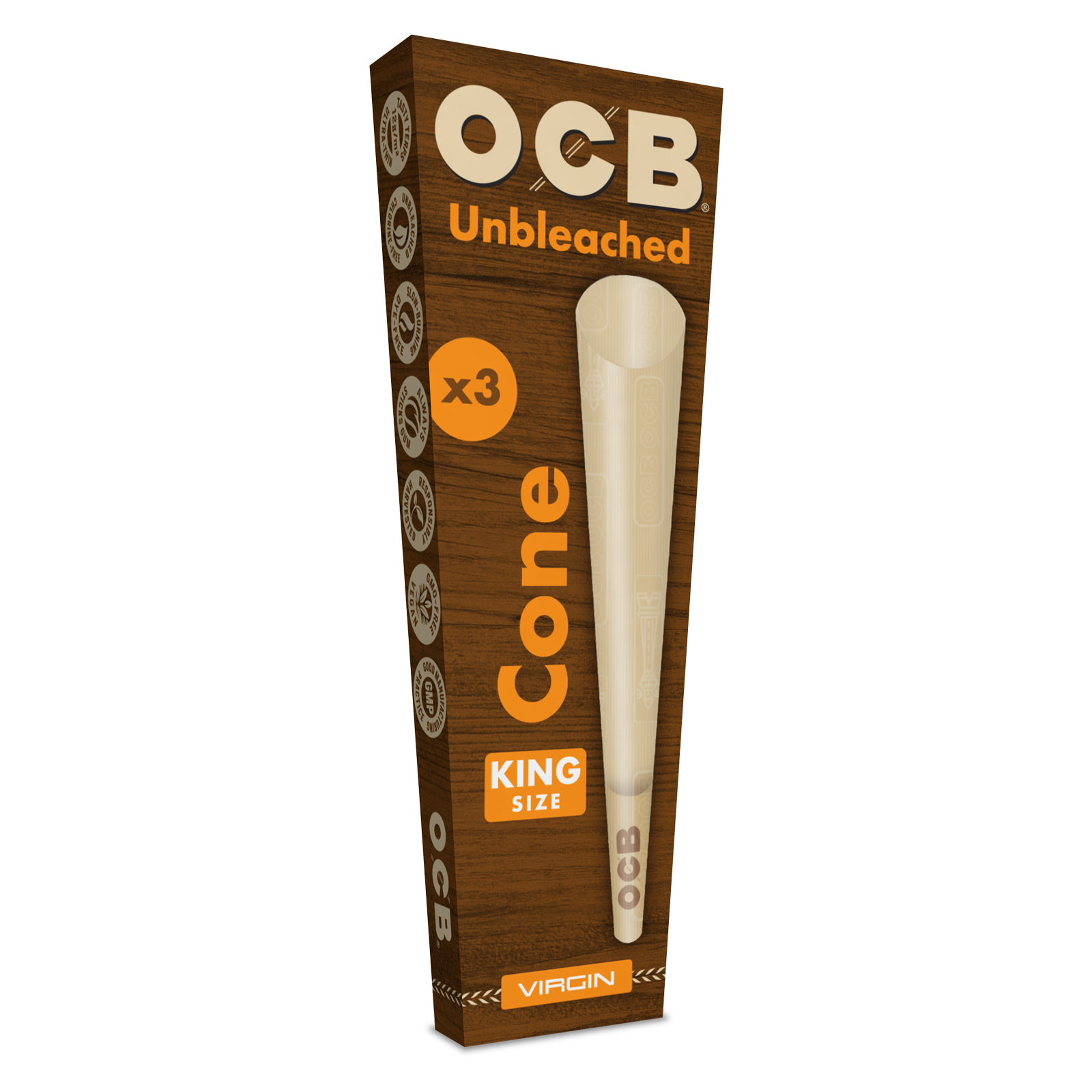 OCB Cones & Rolling Papers: OCB Virgin Unbleached Cones - King Size ...