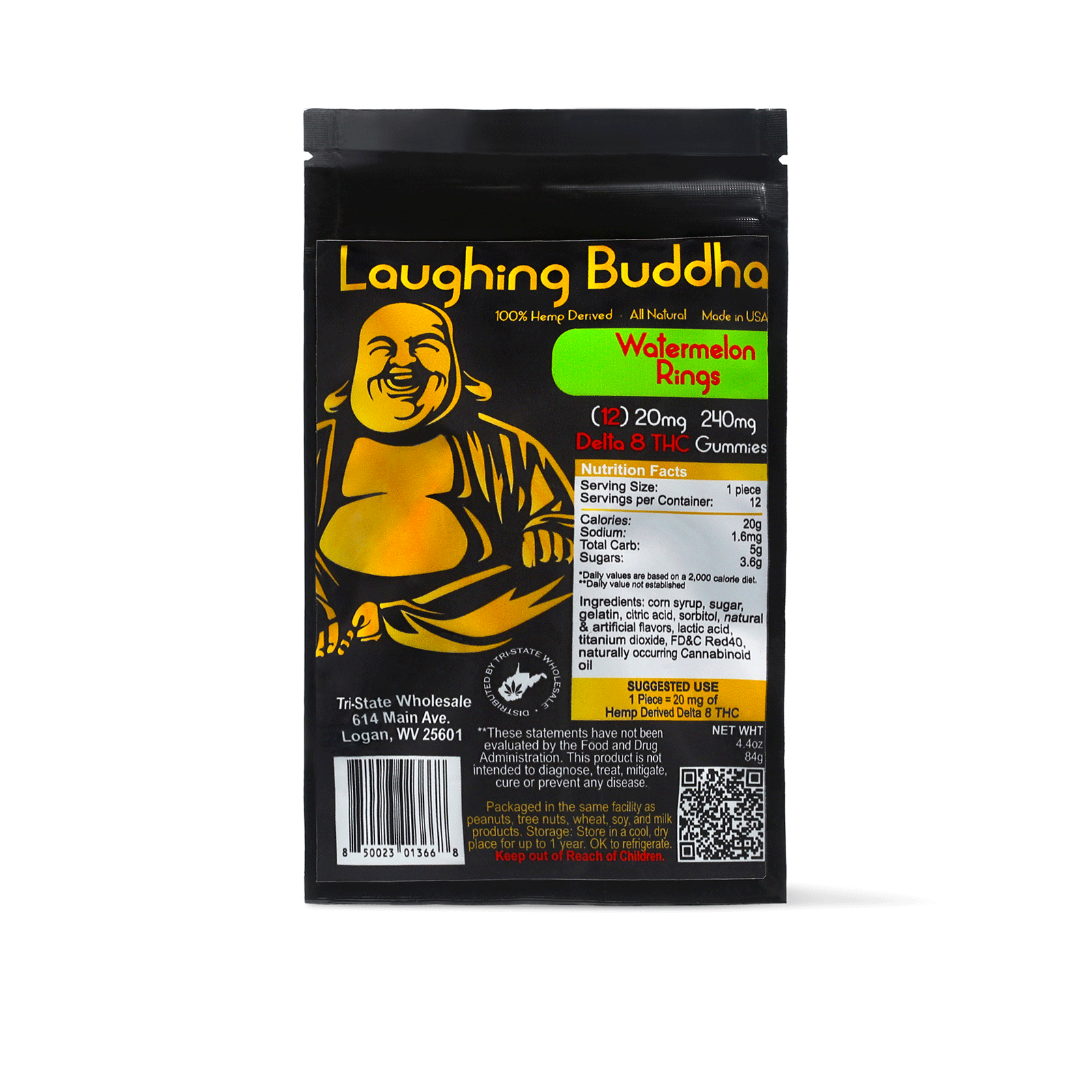 Laughing Buddha: Laughing Buddha Delta 8 THC Watermelon Rings Gummies ...