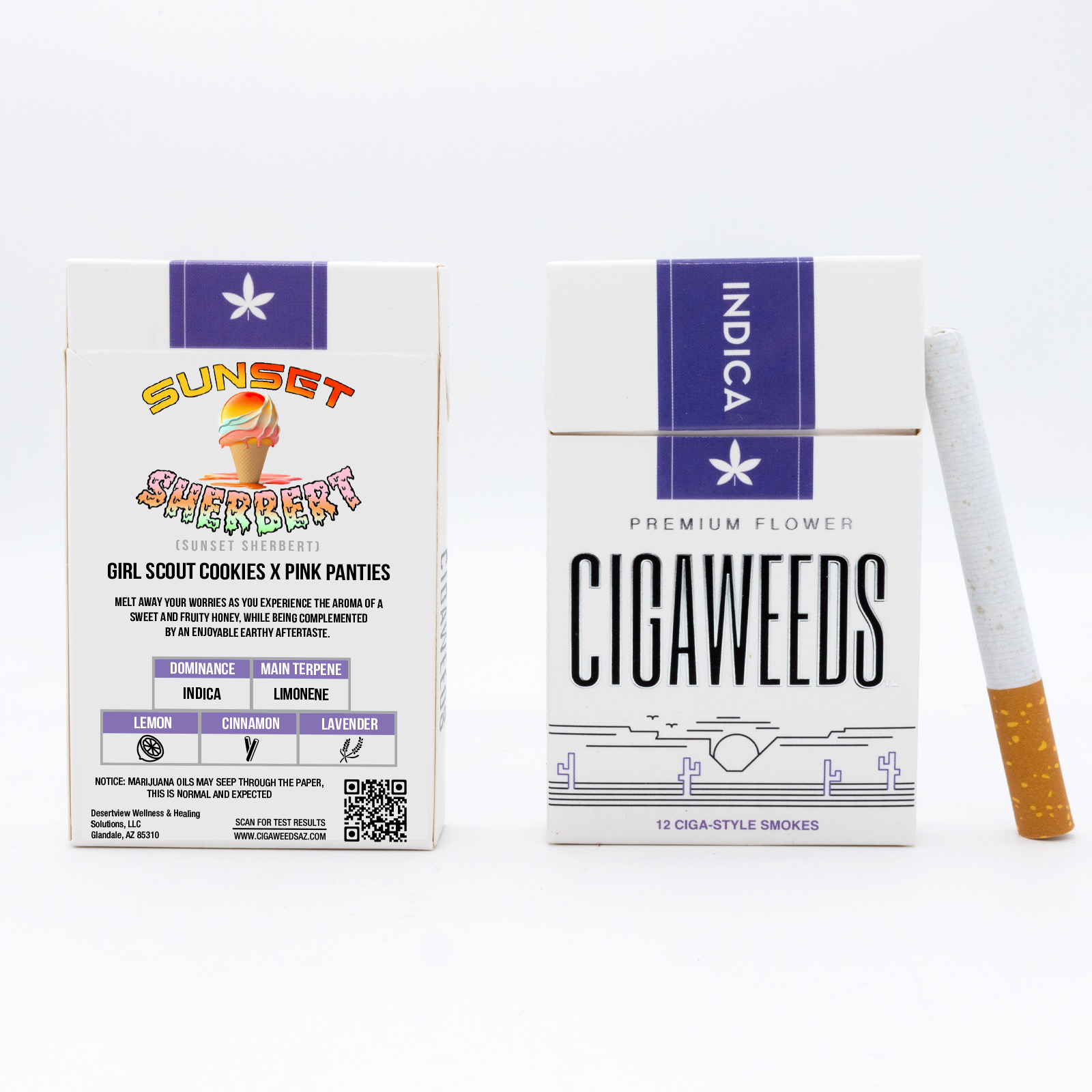 CIGAWEEDS: Sunset Sherbert Ciga-style Preroll Pack | Leafly
